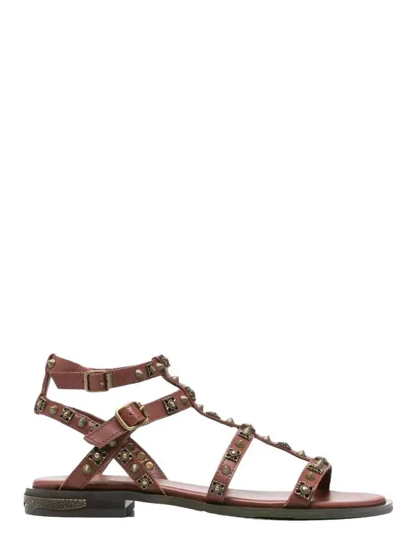 Ash Stud-embellished Gladiator Sandals - Brown