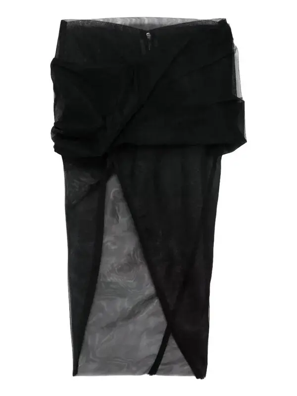 Rick Owens Zip-fastening Asymmetric Skirt - Black