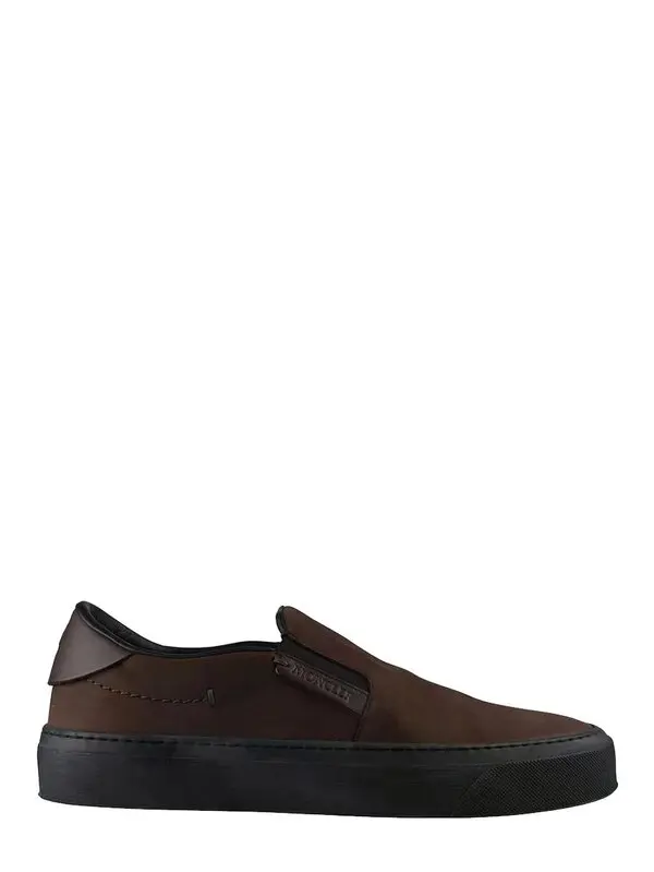 Moncler Logo-patch Loafers - Brown