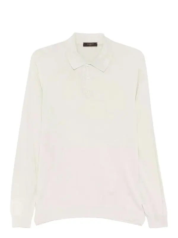ZANONE Long-sleeve Polo Shirt - Neutrals