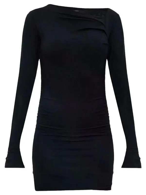ALLSAINTS Asymmetric-neck Draped Mini Dress - Black