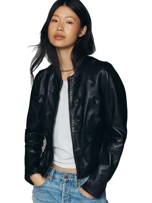 MAURITIUS LEATHER Flora Leather Jacket - Black