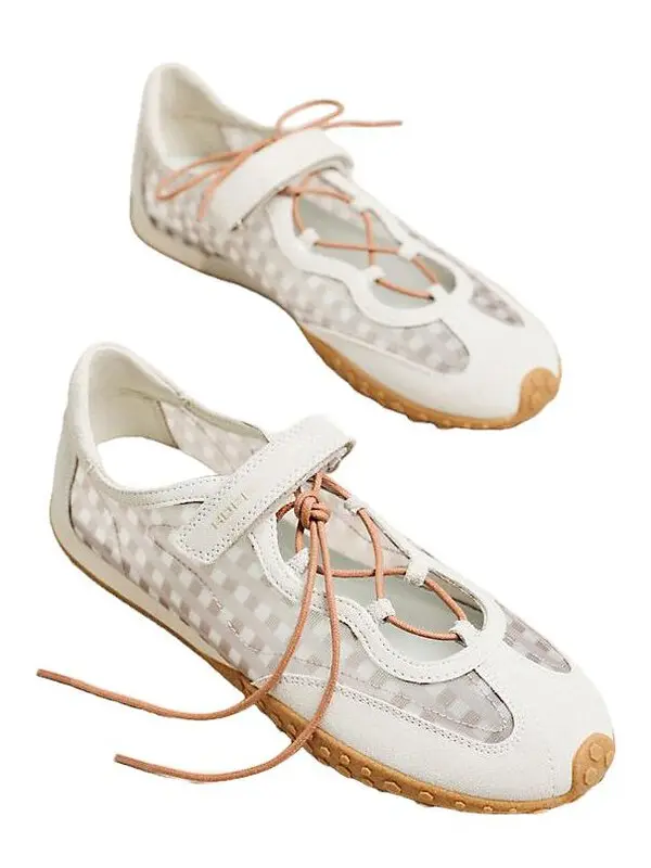 HOFF Bridge Bow Vichy Mary Jane Sneakers - Off-white