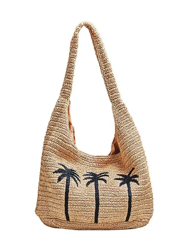 Faherty Brand Woven Hobo Bag - Natural