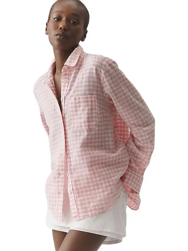 Maeve Kate Classic Buttondown Shirt - Girly Gingham Pink