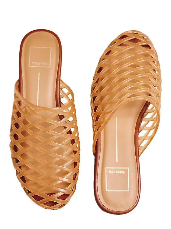 Dolce Vita Woven Jelly Mules - Whiskey
