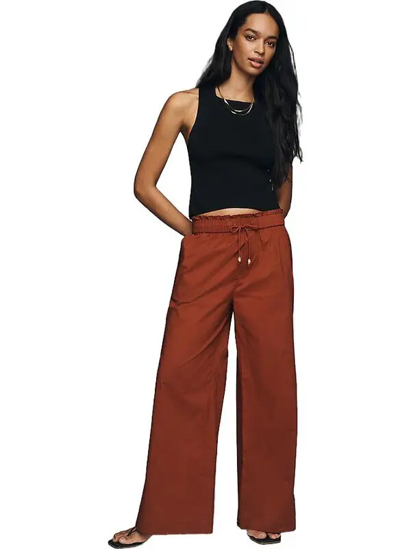 Scotch & Soda Eleni Cotton Voile Pull-on Pants - Burnt Henna