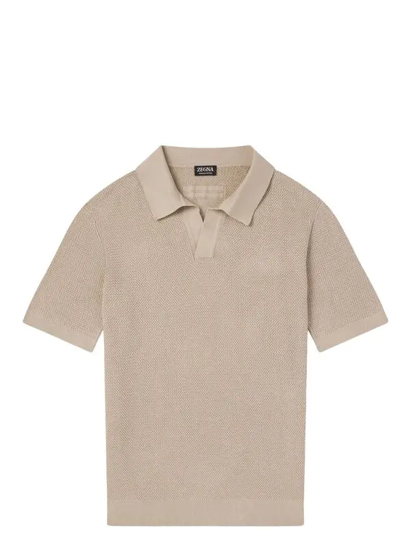 Zegna Slim-fit Cotton-piqué Polo Shirt - Neutrals