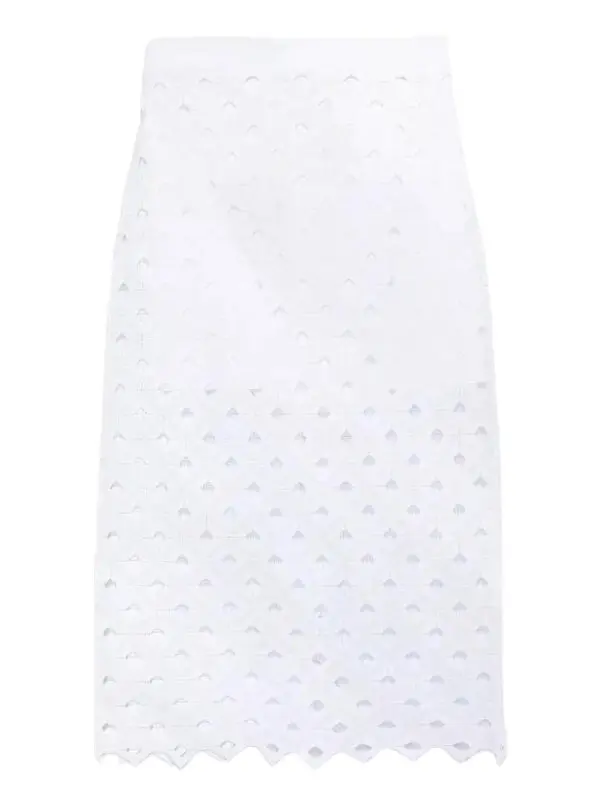 Max Mara Zorro Cut-out Midi Skirt - White