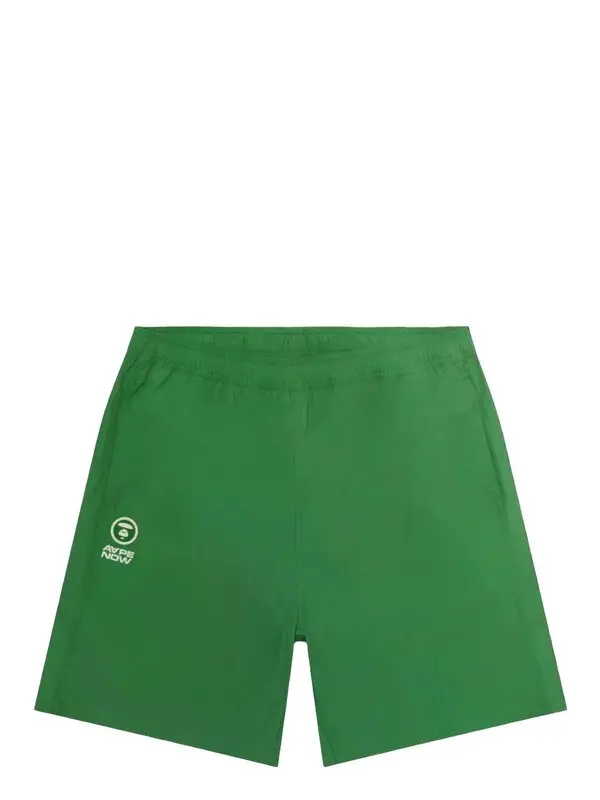AAPE BY *A BATHING APE Logo-print Drawstring Shorts - Green