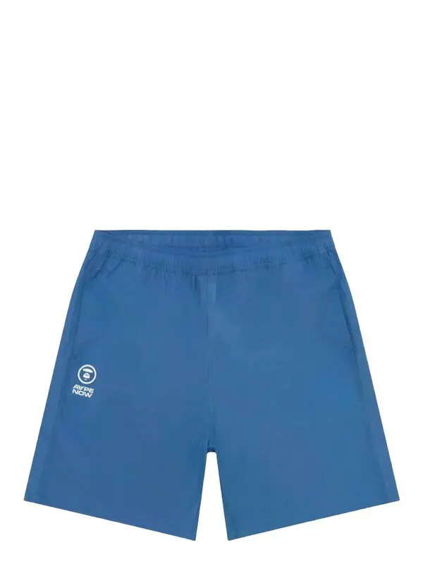 AAPE BY *A BATHING APE Logo-print Drawstring Shorts - Blue