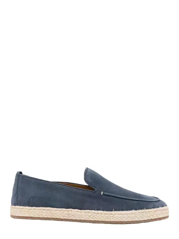 HENDERSON BARACCO Braided-midsole Suede Loafers - Blue