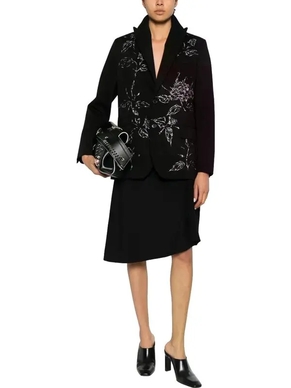 HIPPY REALISTI Floral-print Blazer - Black