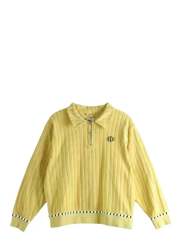 BODE Croquet Ground Quarter-zip Sweater - Yellow