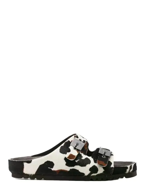 DR. SCHOLL'S SHOES Cow-print Sandals - White