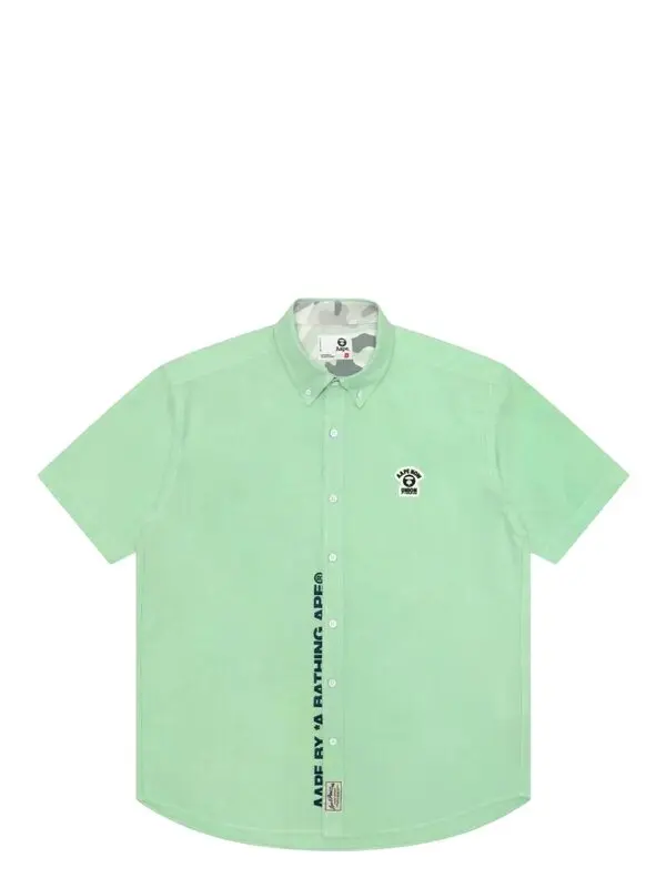 AAPE BY *A BATHING APE Logo-patch Short-sleeve Shirt - Green