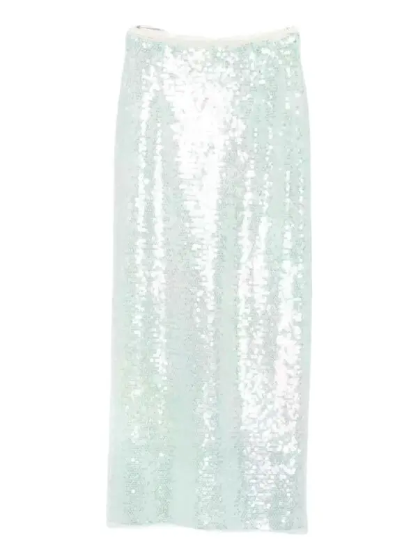 FORTE_FORTE Sequin-embellished Midi Skirt - Green