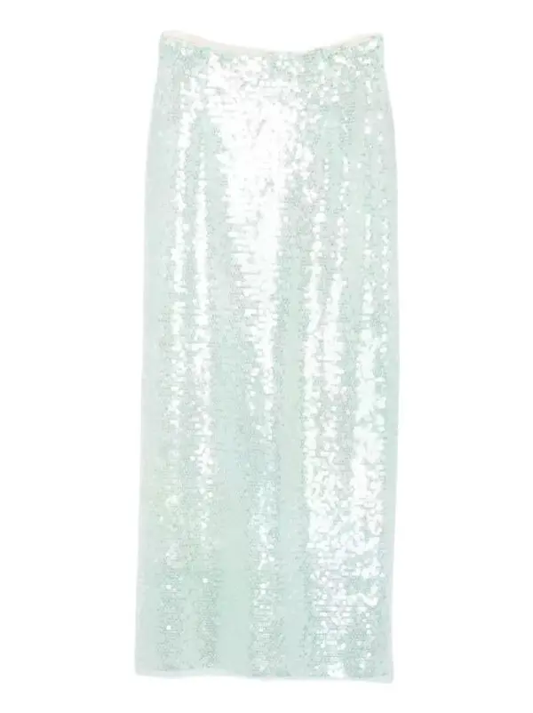FORTE_FORTE Sequin-embellished Midi Skirt - Green
