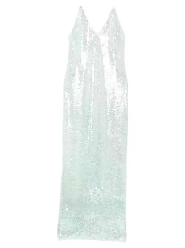 FORTE_FORTE Sequin-embellished Maxi Dress - Green