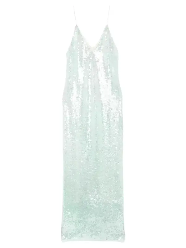 FORTE_FORTE Sequin-embellished Maxi Dress - Green