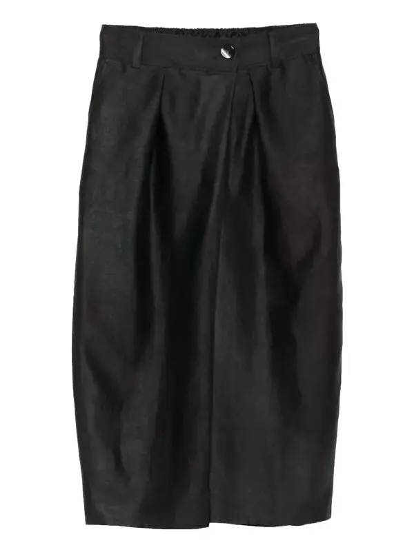 Soh Pleated Silk Trousers - Black