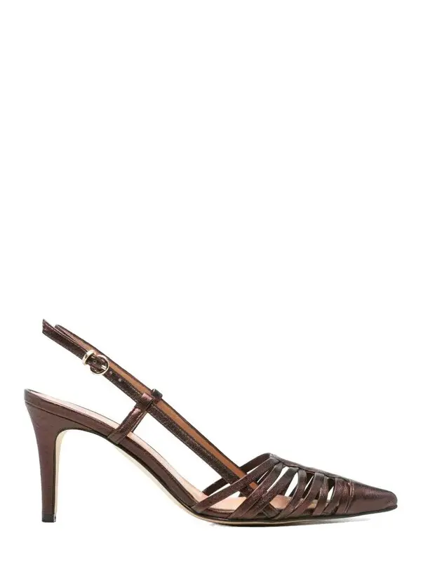 THE SELLER Caged Slingback Pumps - Brown