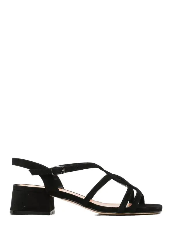 JULIE DEE Multi-strap Slingback Sandals - Black