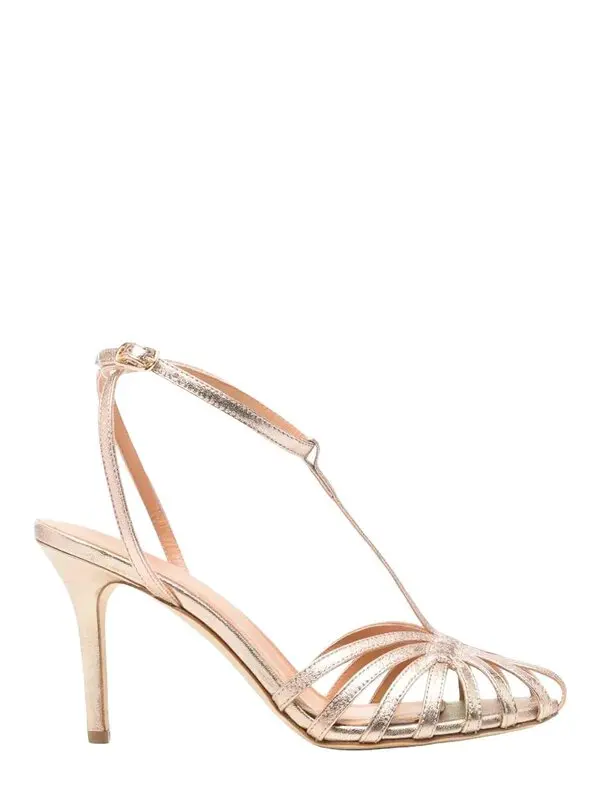 THE SELLER T-bar Stiletto Heel Sandals - Pink