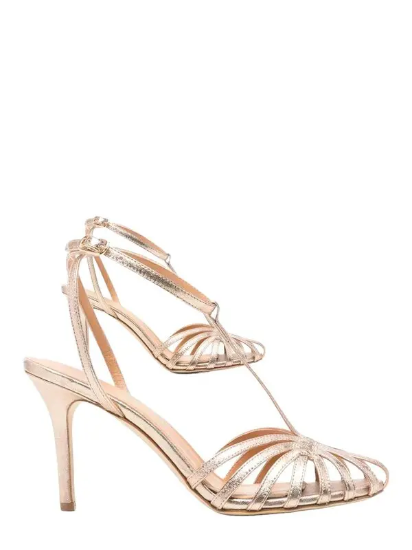 THE SELLER T-bar Stiletto Heel Sandals - Pink