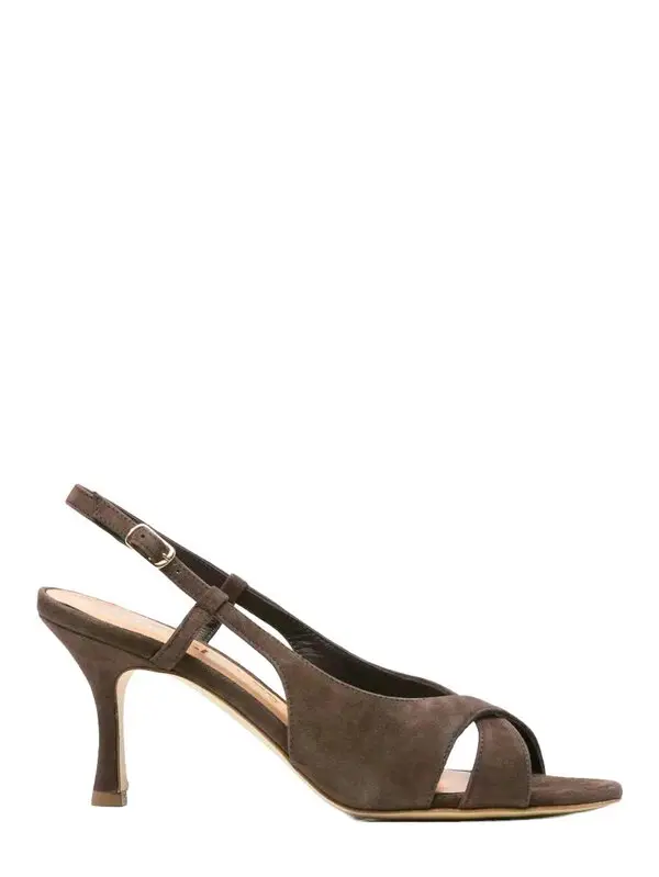 THE SELLER Crossover-strap Slingback Pumps - Brown