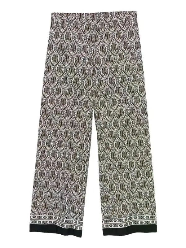 CAMBIO Geometric-print Palazzo Pants - Neutrals