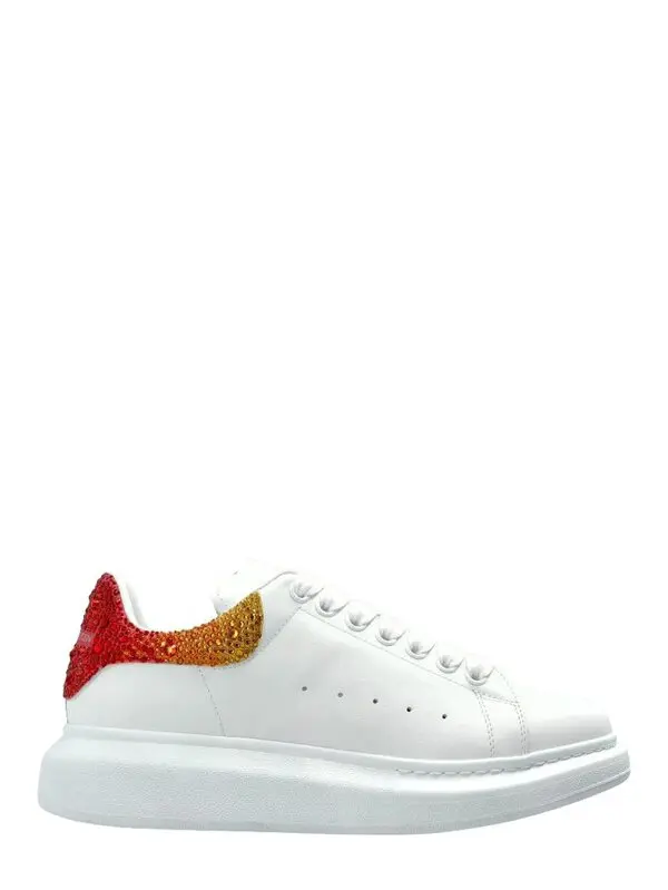 Alexander McQueen Oversized Leather Sneakers - White