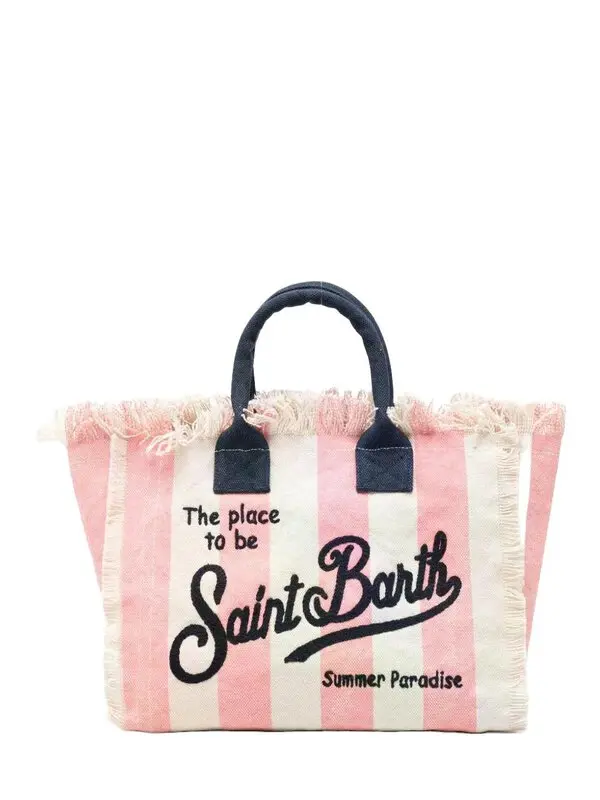 MC2 SAINT BARTH Striped Tote Bag - Pink