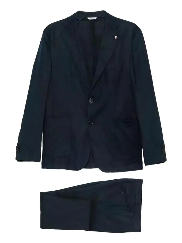 MANUEL RITZ Single-breasted Blazer - Blue