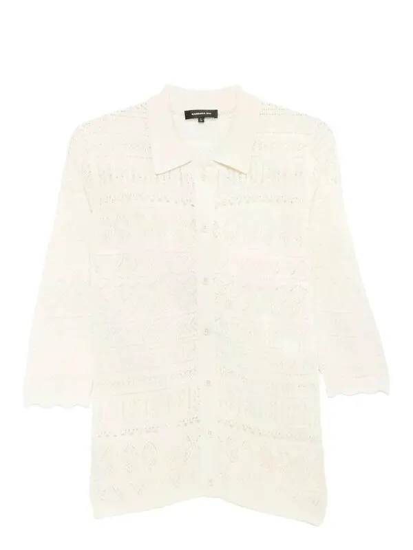 Barbara Bui Pointelle-knit Shirt - Neutrals