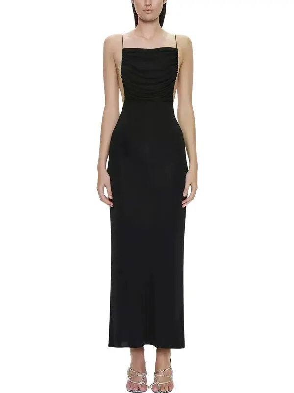 Christopher Esber Sculpted Ruched Maxi Dress - Black