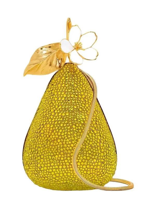 Oscar De La Renta Crystal-embellished Clutch - Yellow