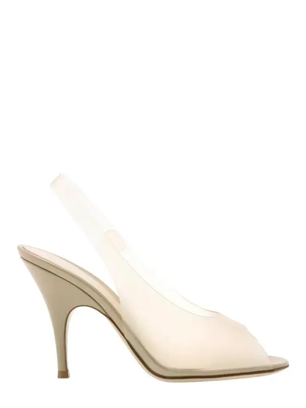 GIANVITO ROSSI Slingback Peep-toe Sandals - White