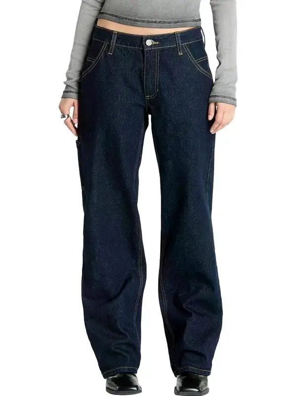 Guess Logo-embroidered Jeans - Blue