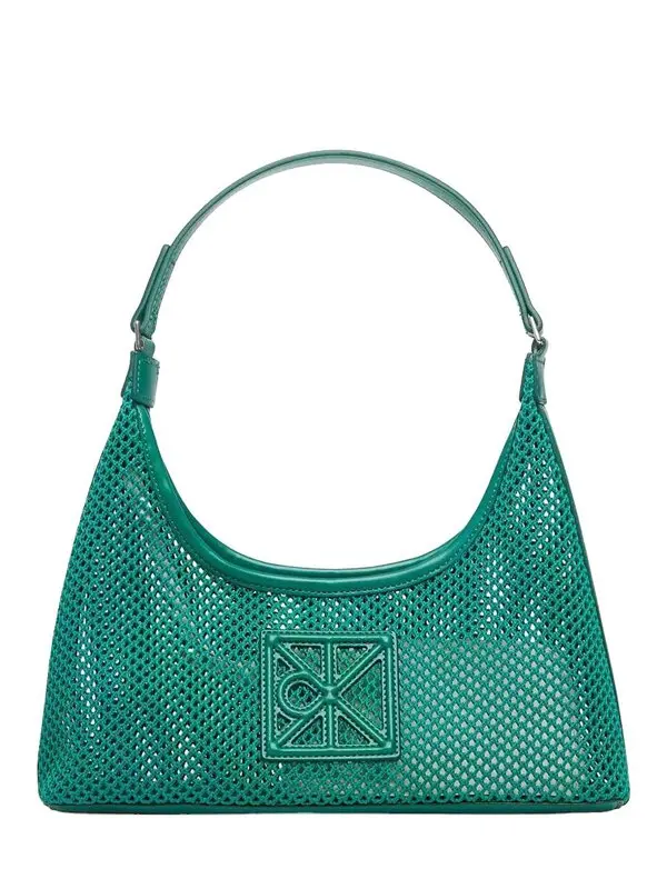 Calvin Klein Logo-patch Shoulder Bag - Green