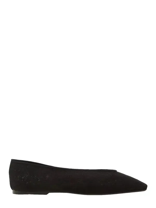 Calvin Klein Monogram-patterned Ballet Flats - Black