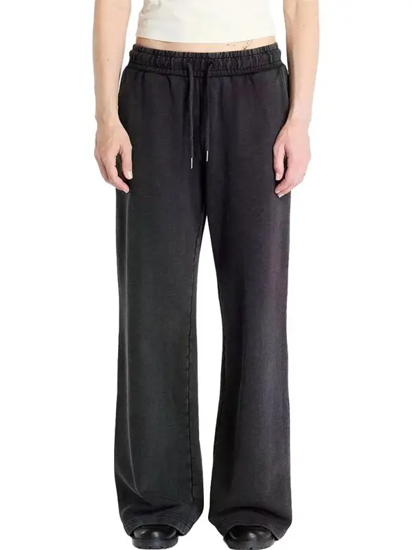 Guess Logo-patch Wide-leg Track Pants - Grey
