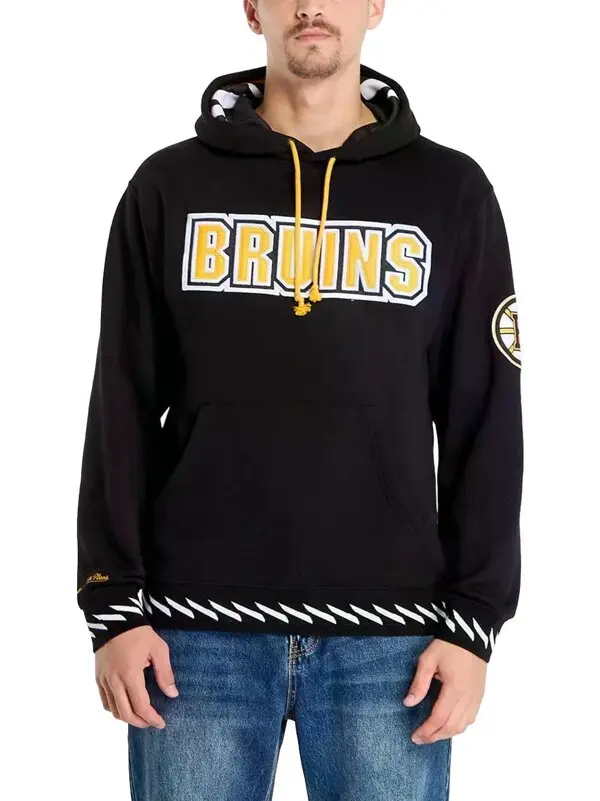 Mitchell & Ness Boston Bruins Logo-print Hoodie - Black