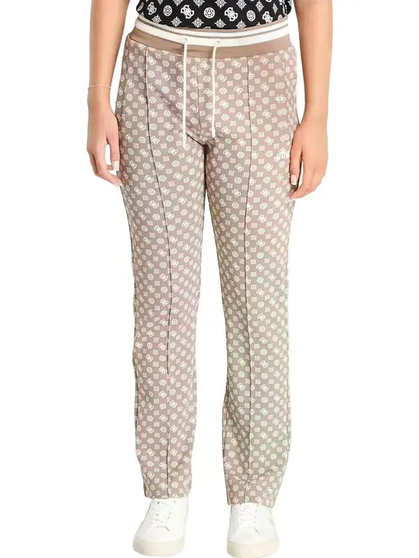 Guess Monogram-print Track Pants - Neutrals