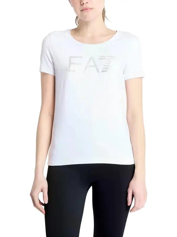 EA7 Logo-embellished T-shirt - White