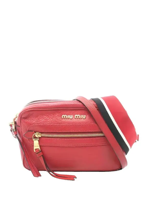 Miu Miu 2010s Madras Shoulder Bag - Red