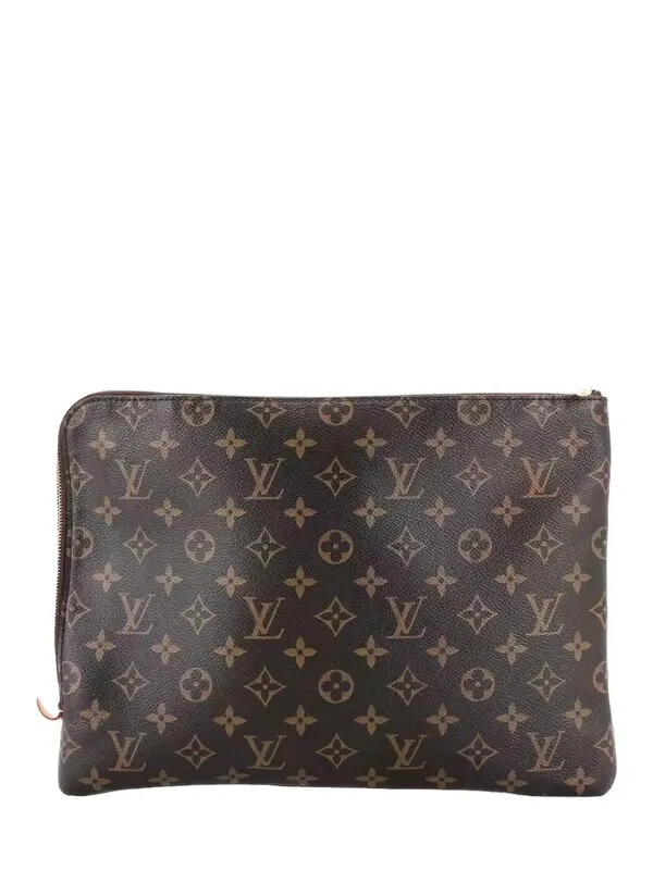 LOUIS VUITTON Etui Voyage Mm Monogram Canvas Pouch - Brown