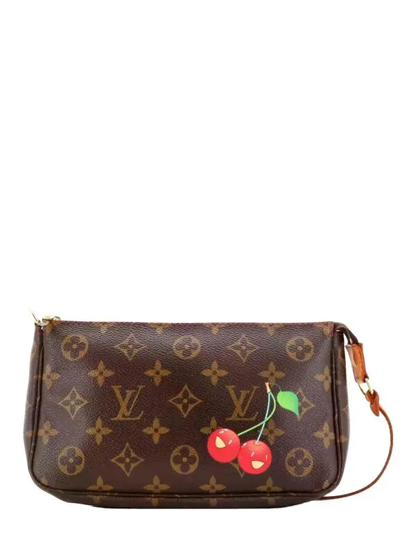 LOUIS VUITTON Pochette Accessoires Monogram Cerises Clutch - Brown