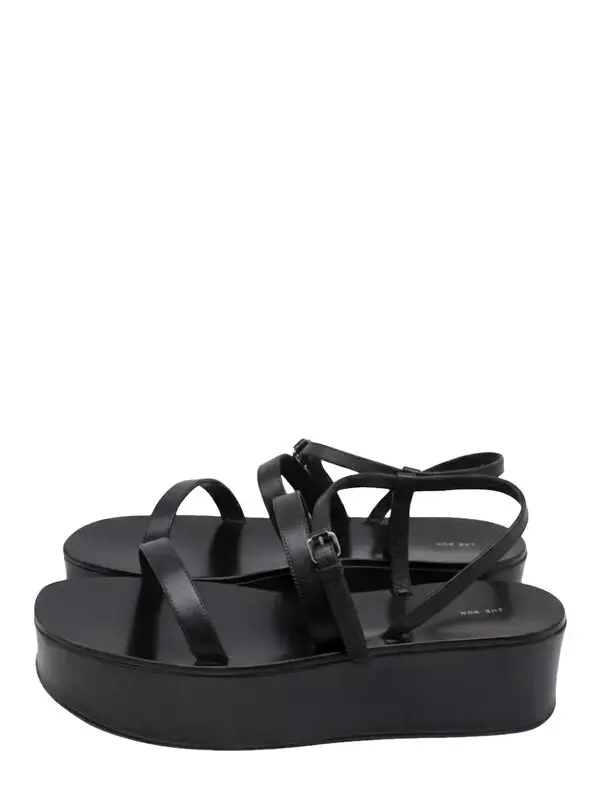 THE ROW Wedge Platform Sandals - Black