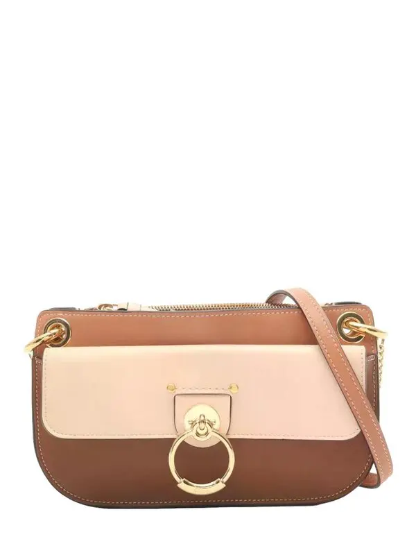 Chloé 2010-2026 Mini Tess Leather Chain Bag - Brown